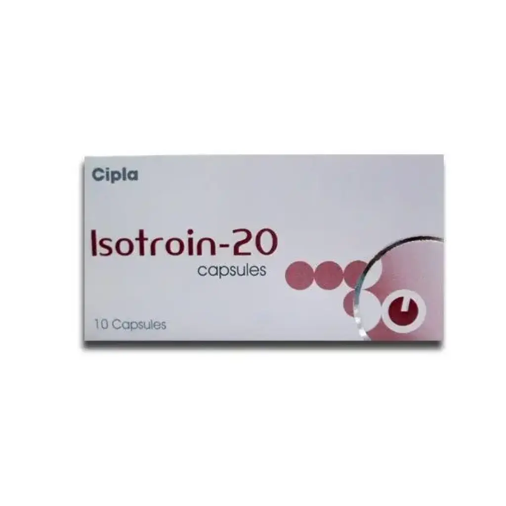 Isotroin 20 mg by Cipla - Buy 10 caps of Isotroin 20 mg (Isotretinoin)